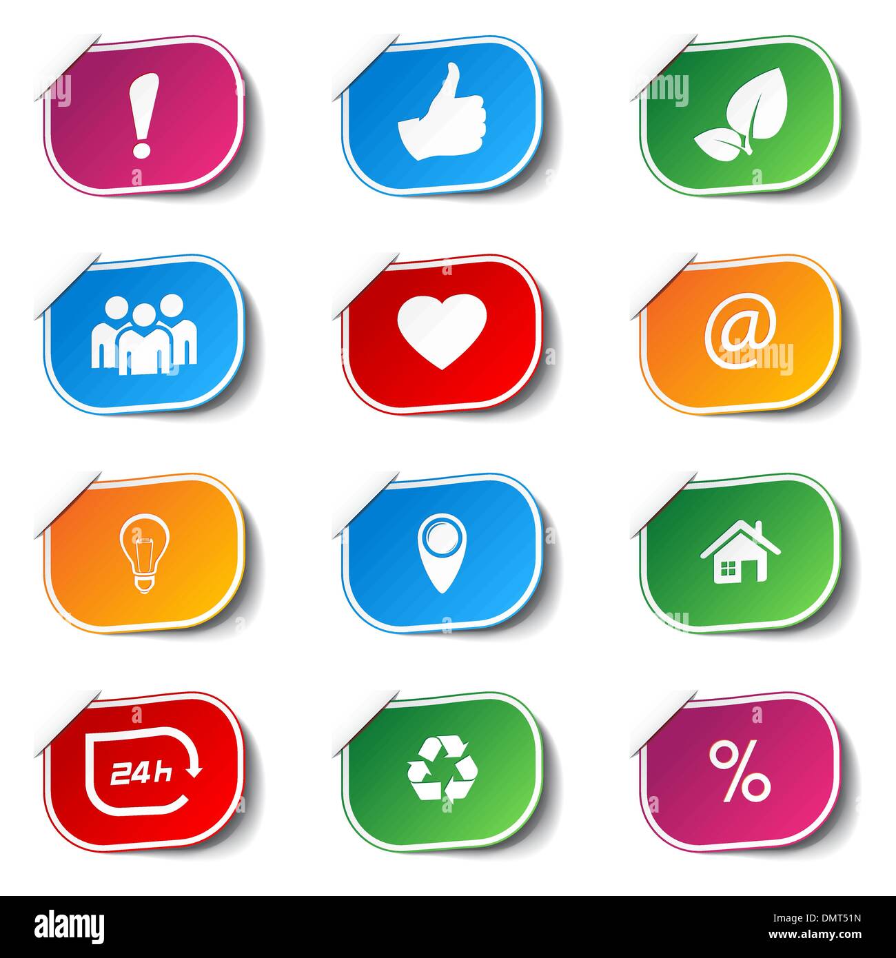 Vector internet icons - labels Stock Vector Image & Art - Alamy