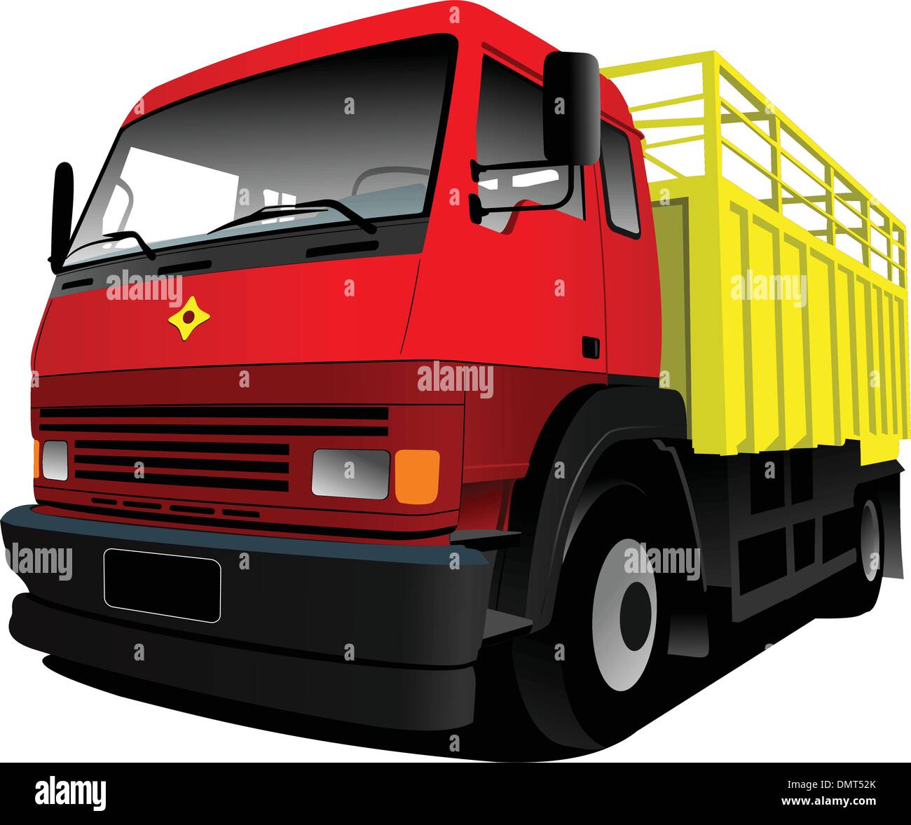 Red lorry yellow lorry Stock Vector Images - Alamy