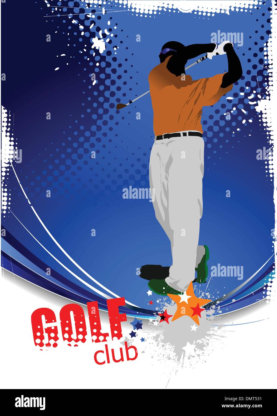 Poster with Golf players. Vector illustration Stock Vector Image & Art ...