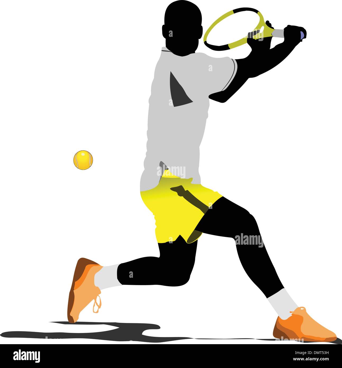 Tennis player. Colored Vector illustration for designers Stock Vector ...
