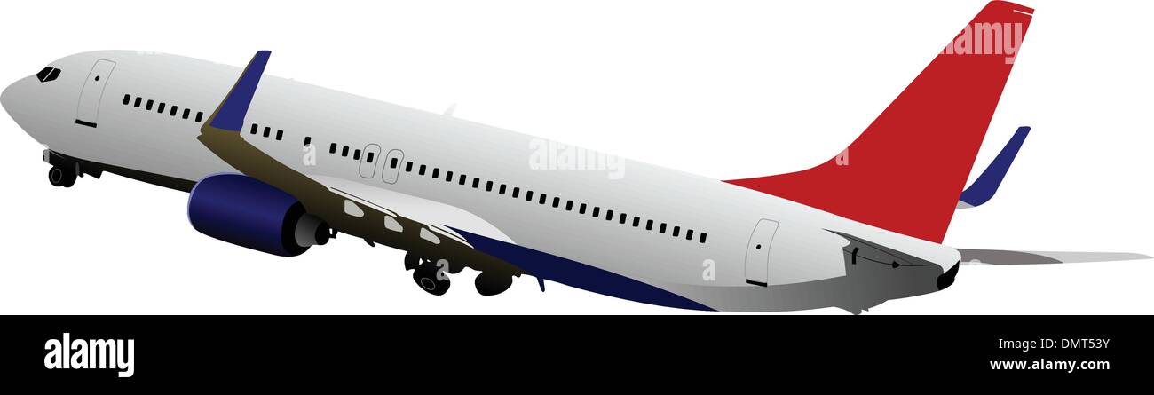 Airplane in fright. Vector illustration Stock Vector Image & Art - Alamy