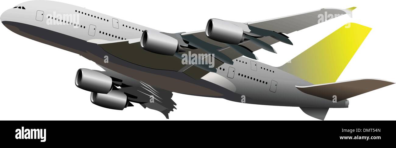 Airplane flight. Vector illustration Stock Vector Image & Art - Alamy