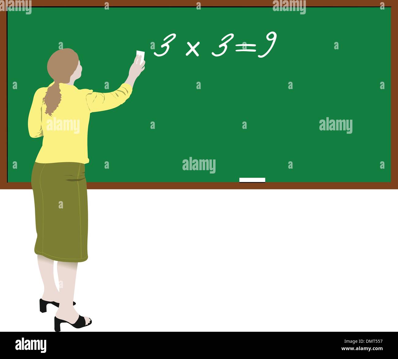 Teacher pointing to classroom Stock Vector Images - Alamy