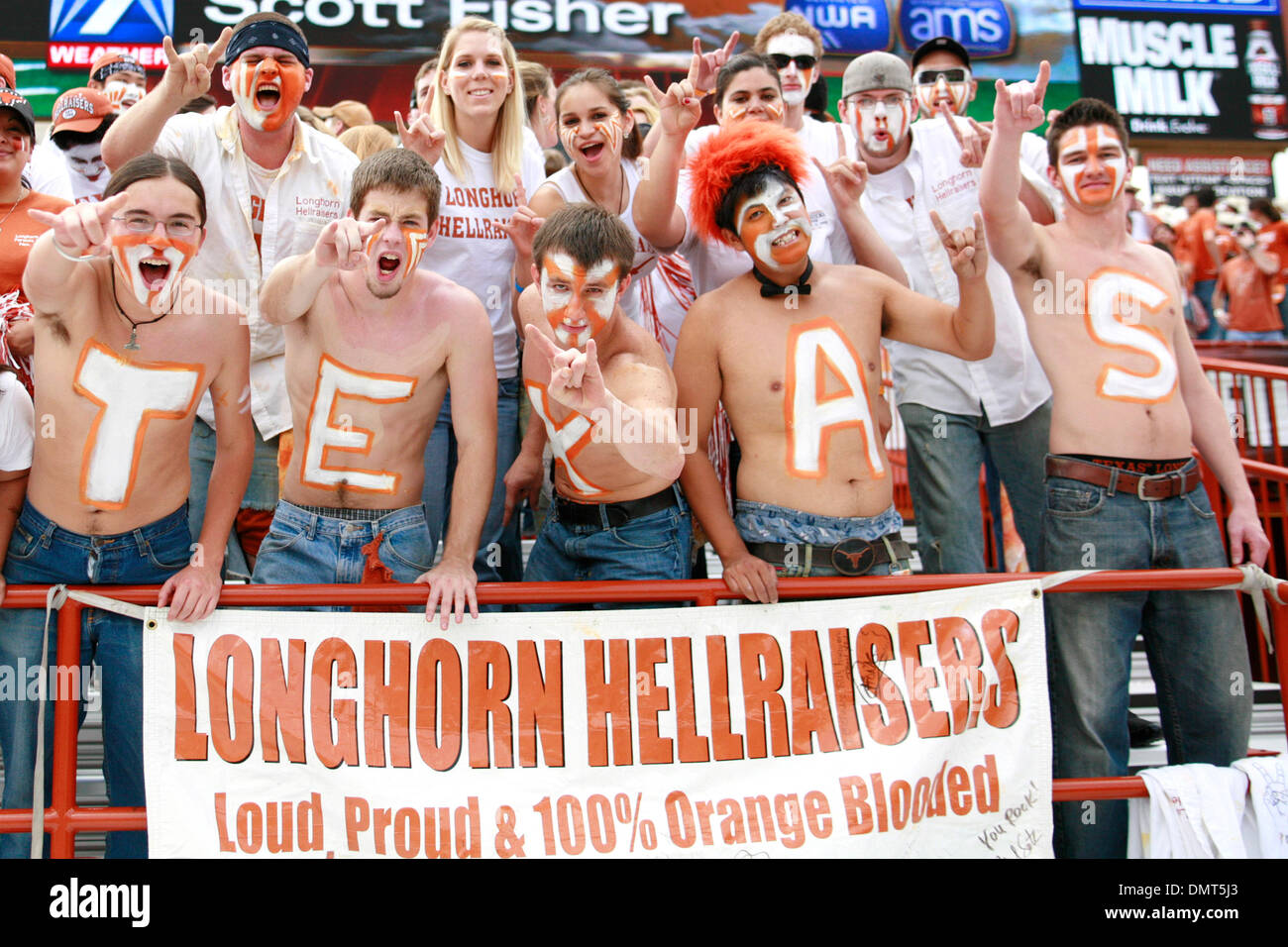 07 November 09: The Longhorn fans come early, are loud and wear orange ...