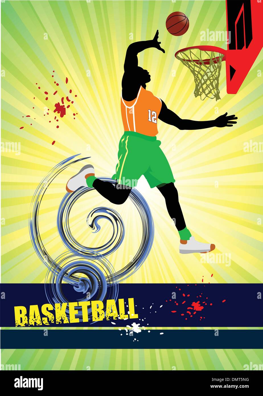 Basketball poster. Vector illustration Stock Vector Image & Art - Alamy
