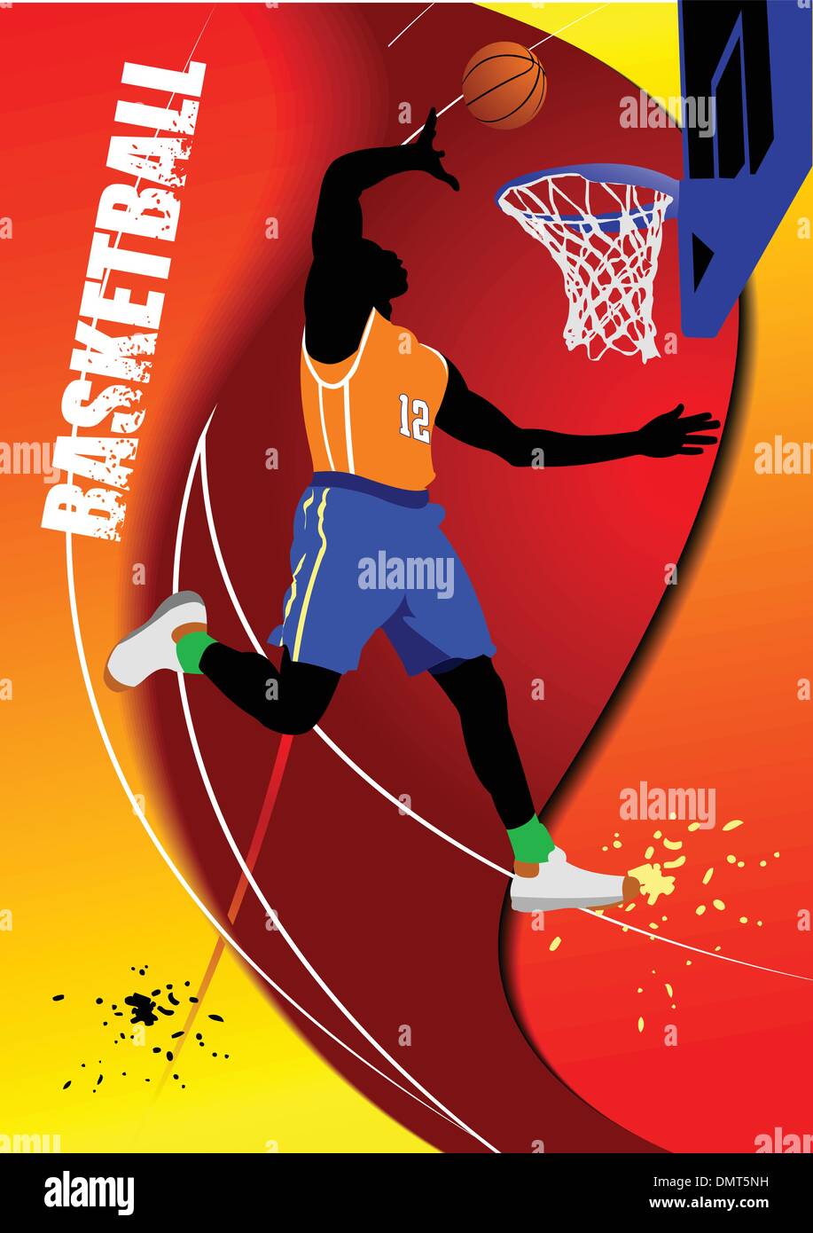 Basketball poster. Vector illustration Stock Vector Image & Art - Alamy