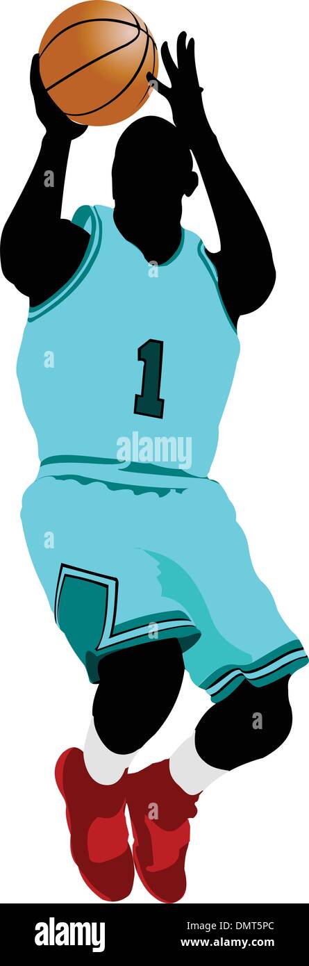 Basketball players. Vector illustration Stock Vector Image & Art - Alamy