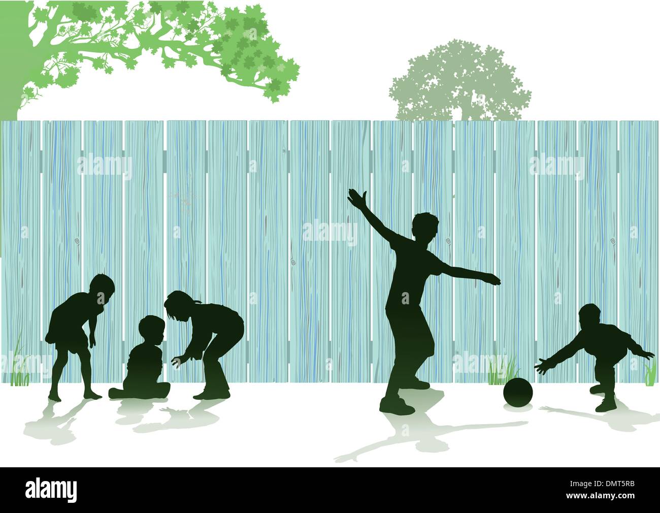Children play in the garden Stock Vector Image & Art - Alamy
