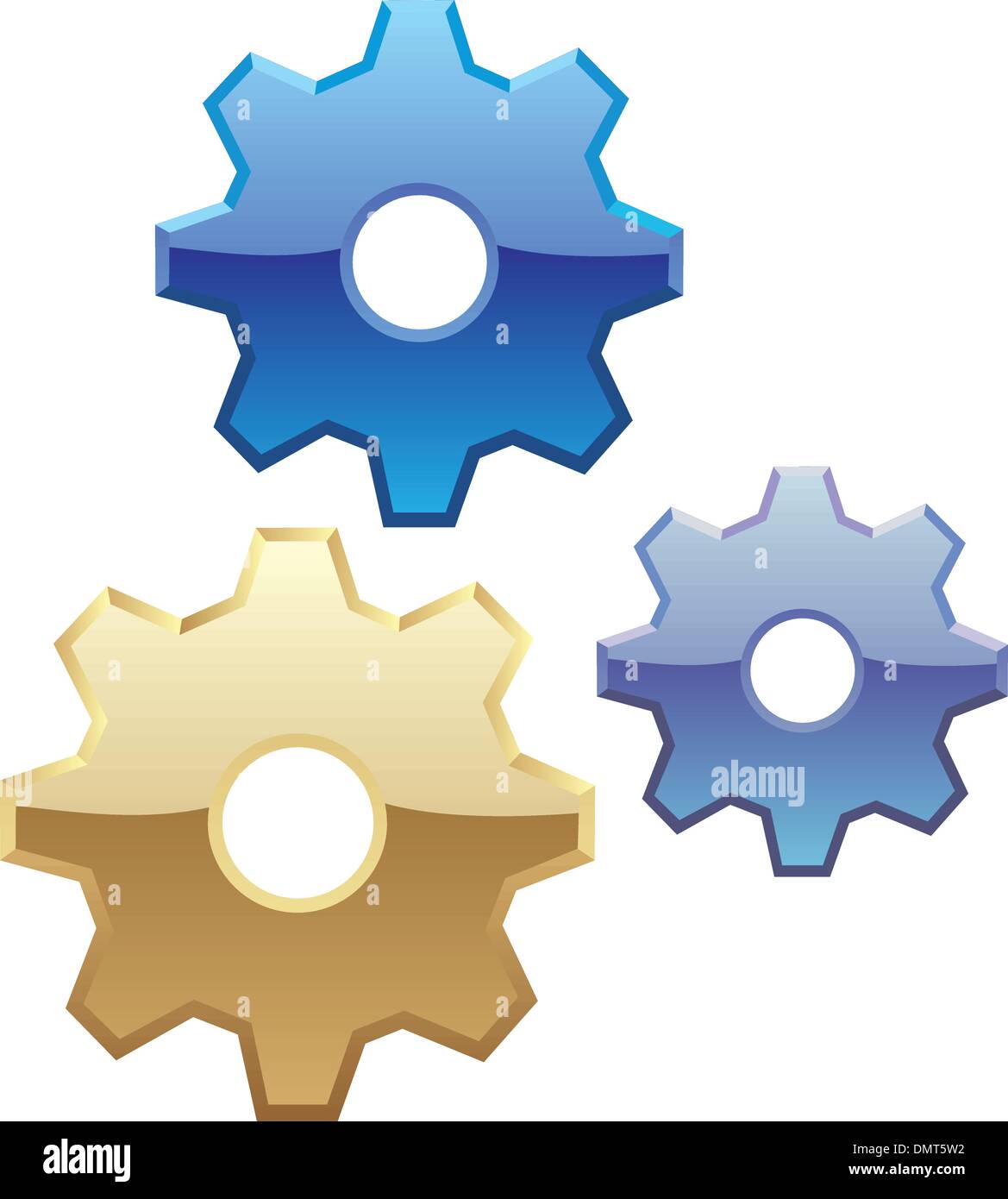 Isolated Vector Gears on white background Stock Vector Image & Art - Alamy