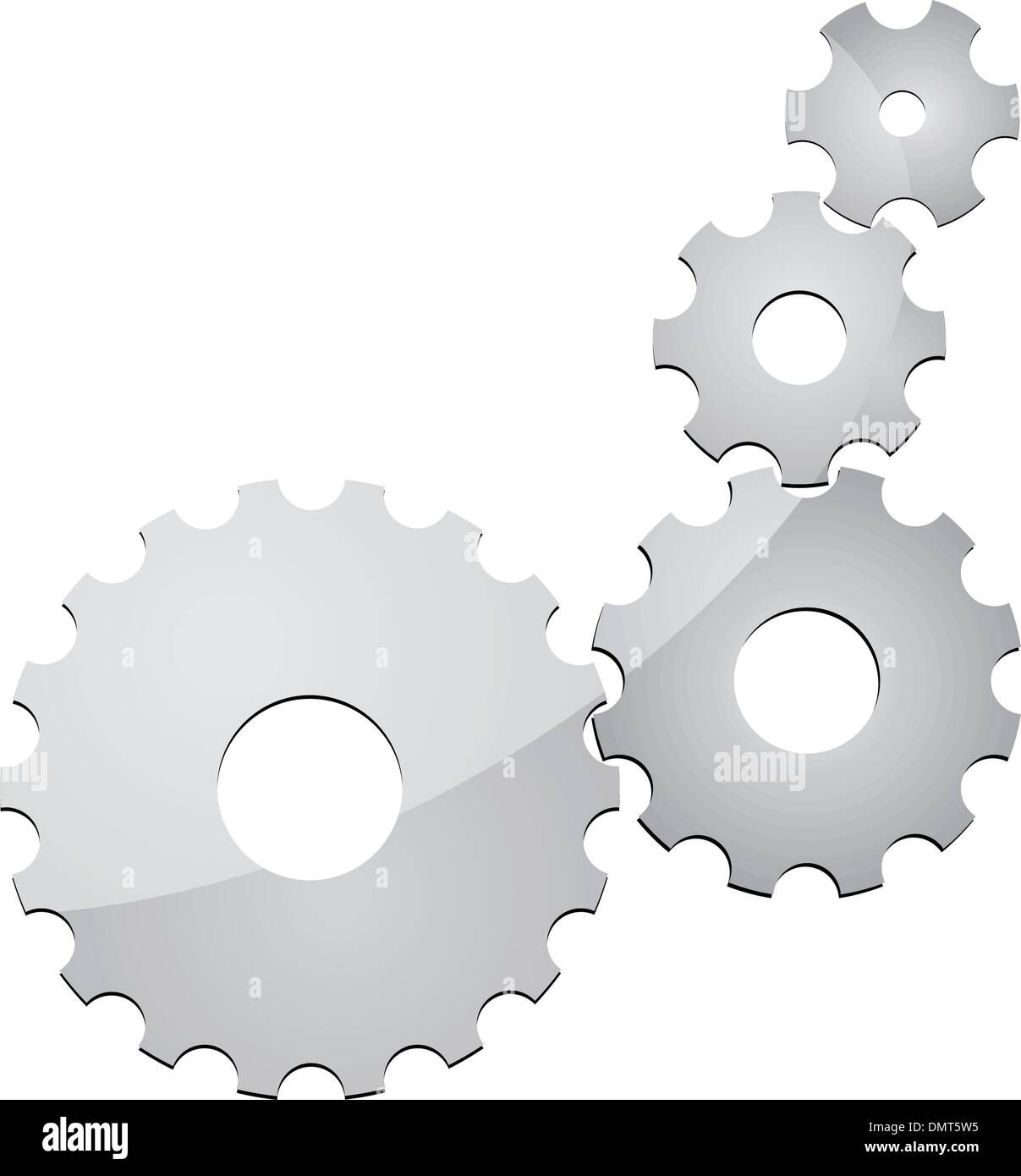 Isolated Vector Gears on white background Stock Vector Image & Art - Alamy