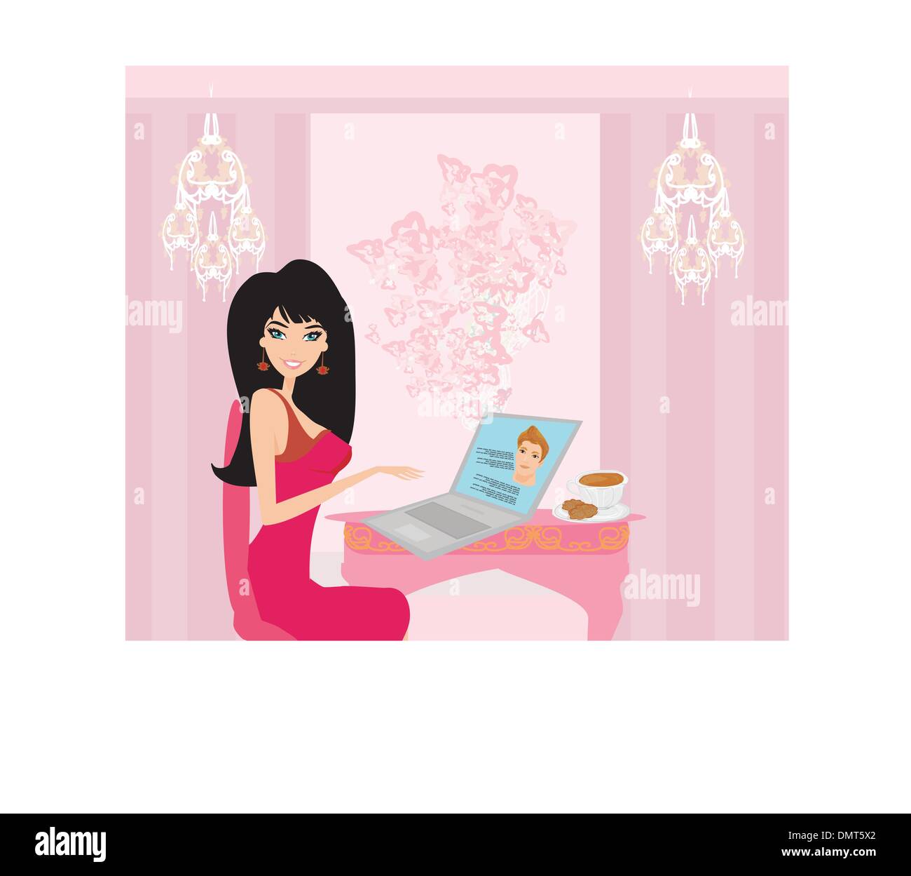 Cartoon love day figure Cut Out Stock Images & Pictures - Alamy