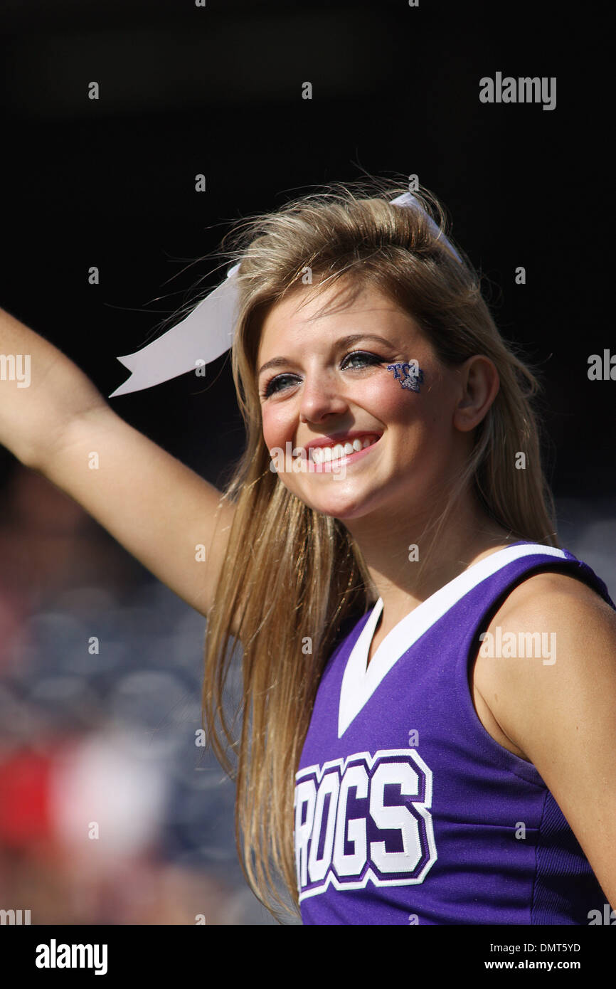TCU Cheer Squad against San Diego State Aztecs at Qualcomm Stadium in ...