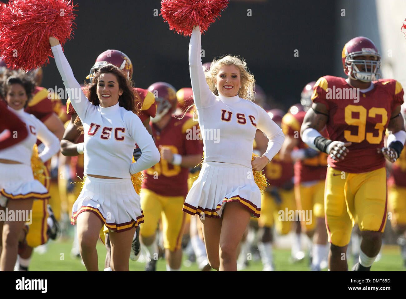 Stanford Cardinal visiting the USC Trojans at the Los Angeles Memorial ...