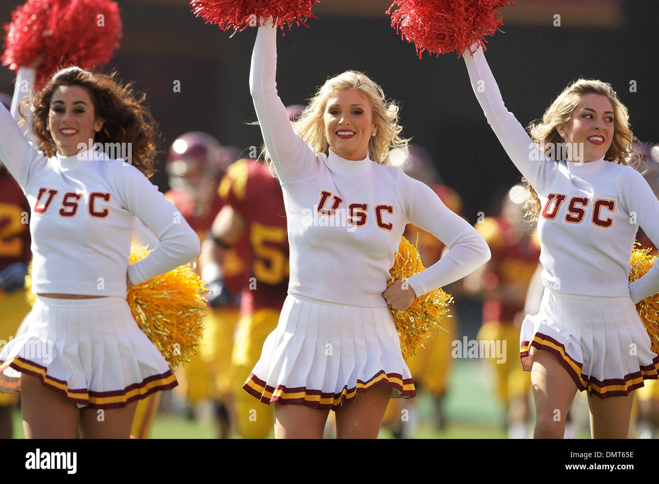 Stanford Cardinal visiting the USC Trojans at the Los Angeles Memorial ...