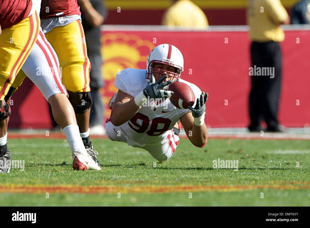 Stanford Cardinal visiting the USC Trojans at the Los Angeles Memorial ...