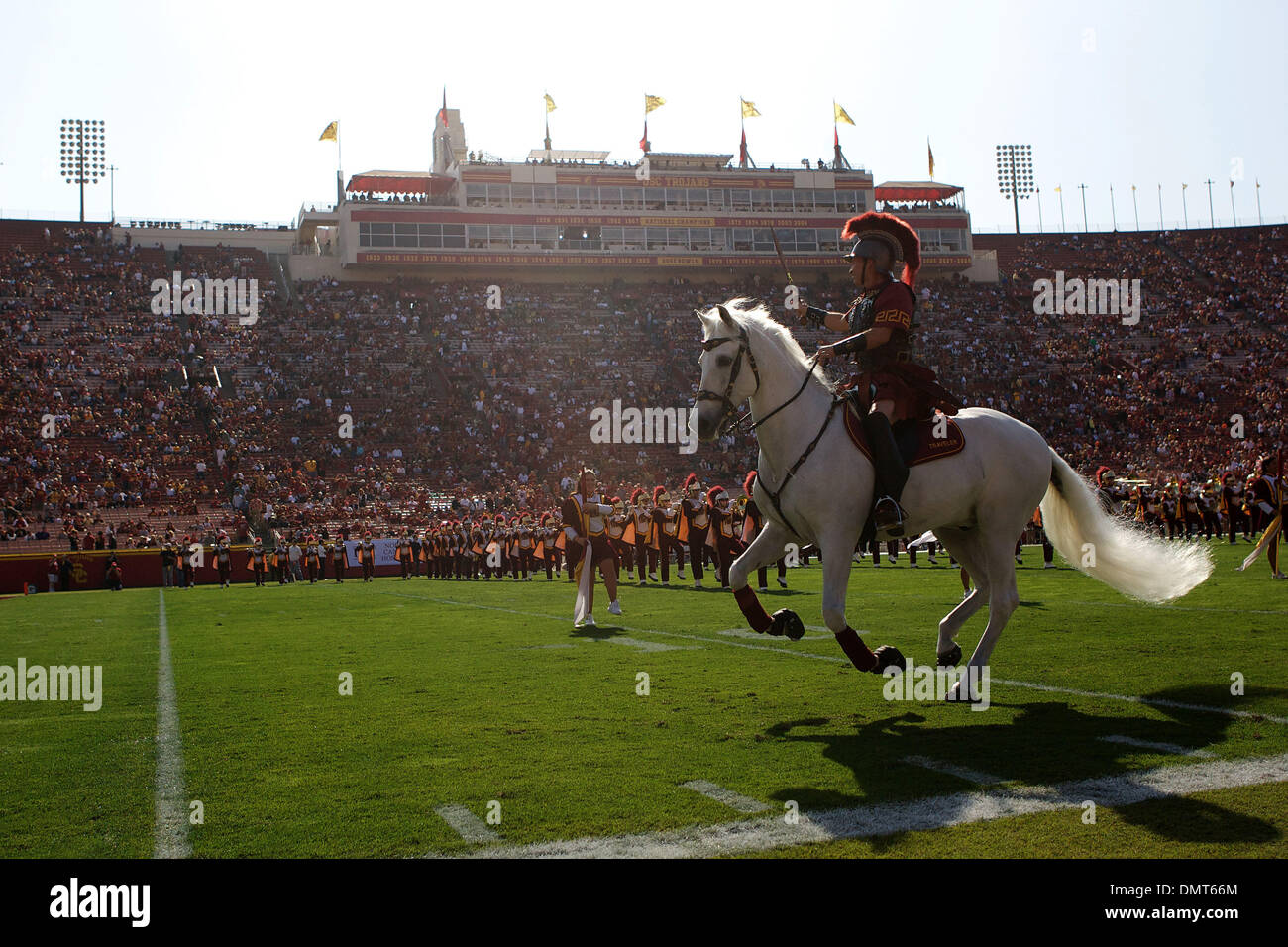 Stanford Cardinal visiting the USC Trojans at the Los Angeles Memorial ...
