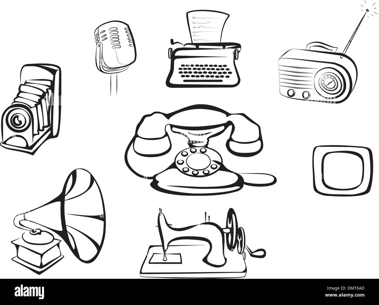 1940s television set Stock Vector Images - Alamy