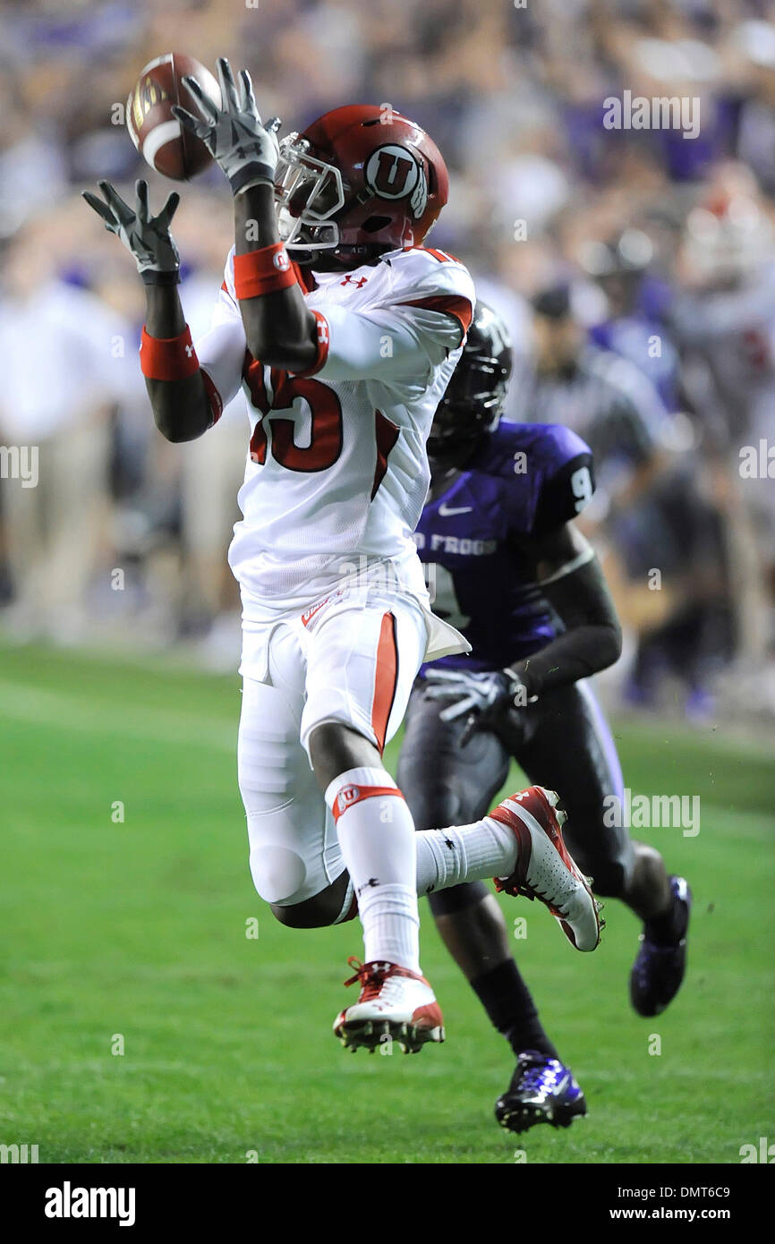 Utah WR DeVonte Christopher makes the reception as the #4 Texas ...