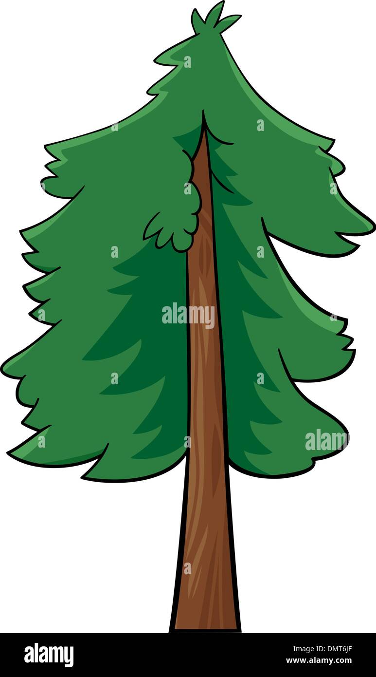 Top green spruce tree Stock Vector Images - Alamy