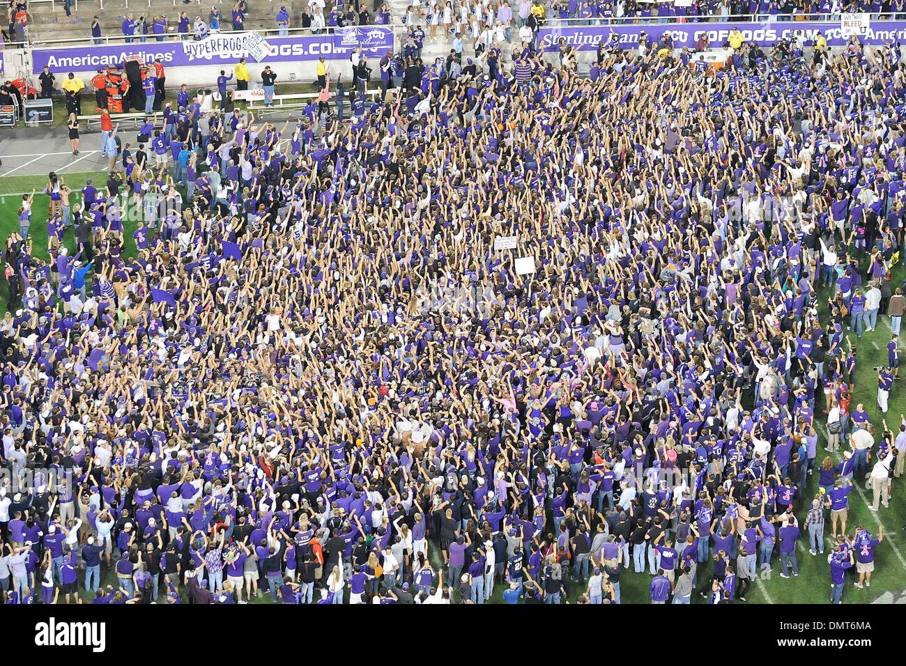 Tcu fans rush field texas hi-res stock photography and images - Alamy