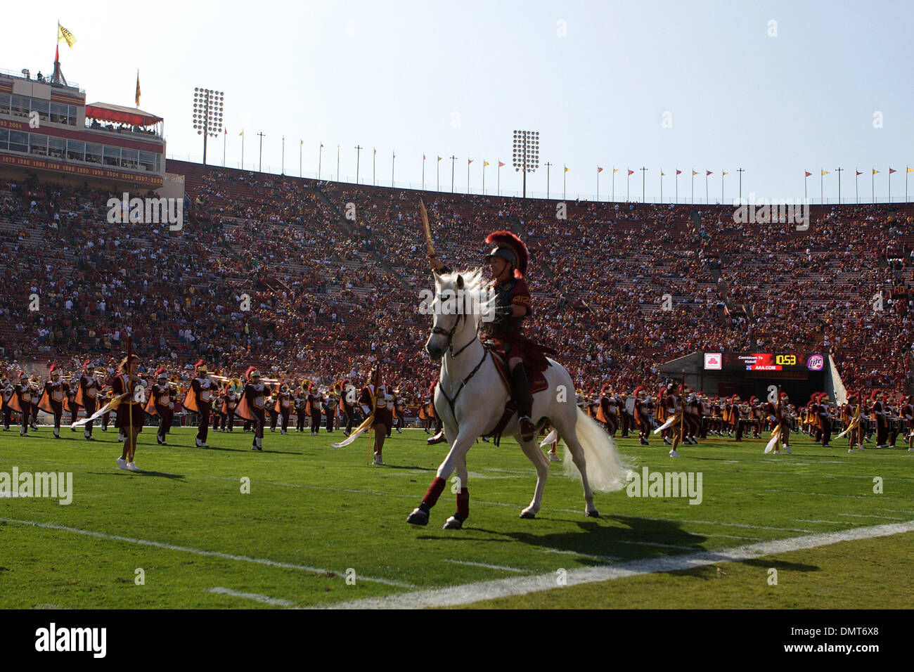 Stanford Cardinal visiting the USC Trojans at the Los Angeles Memorial ...