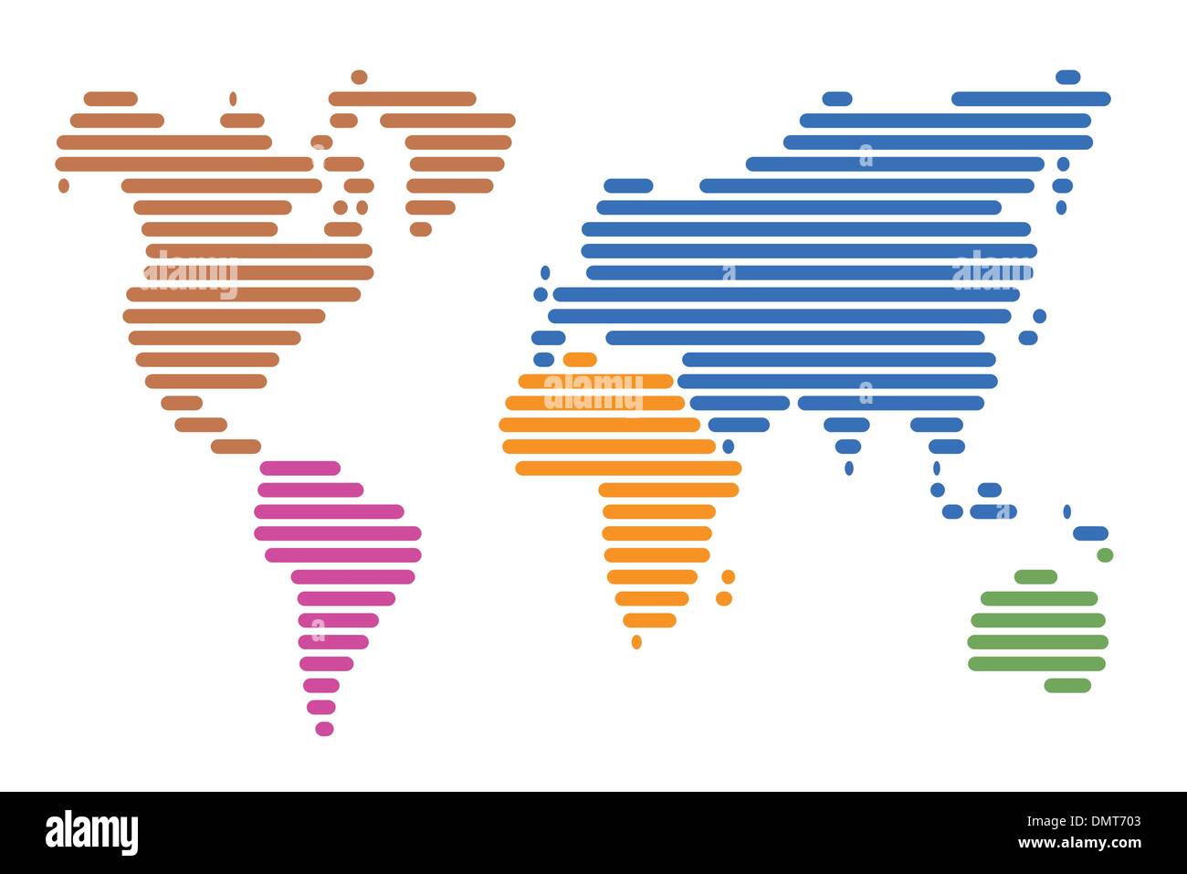 Simplified world map hi-res stock photography and images - Alamy