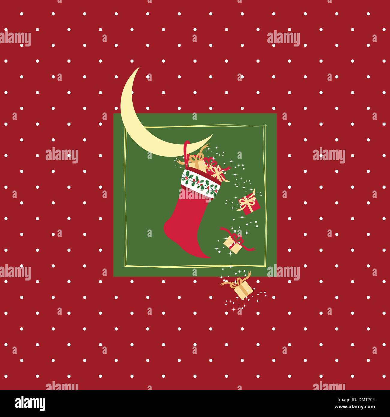 Christmas stocking pattern red Stock Vector Images - Alamy