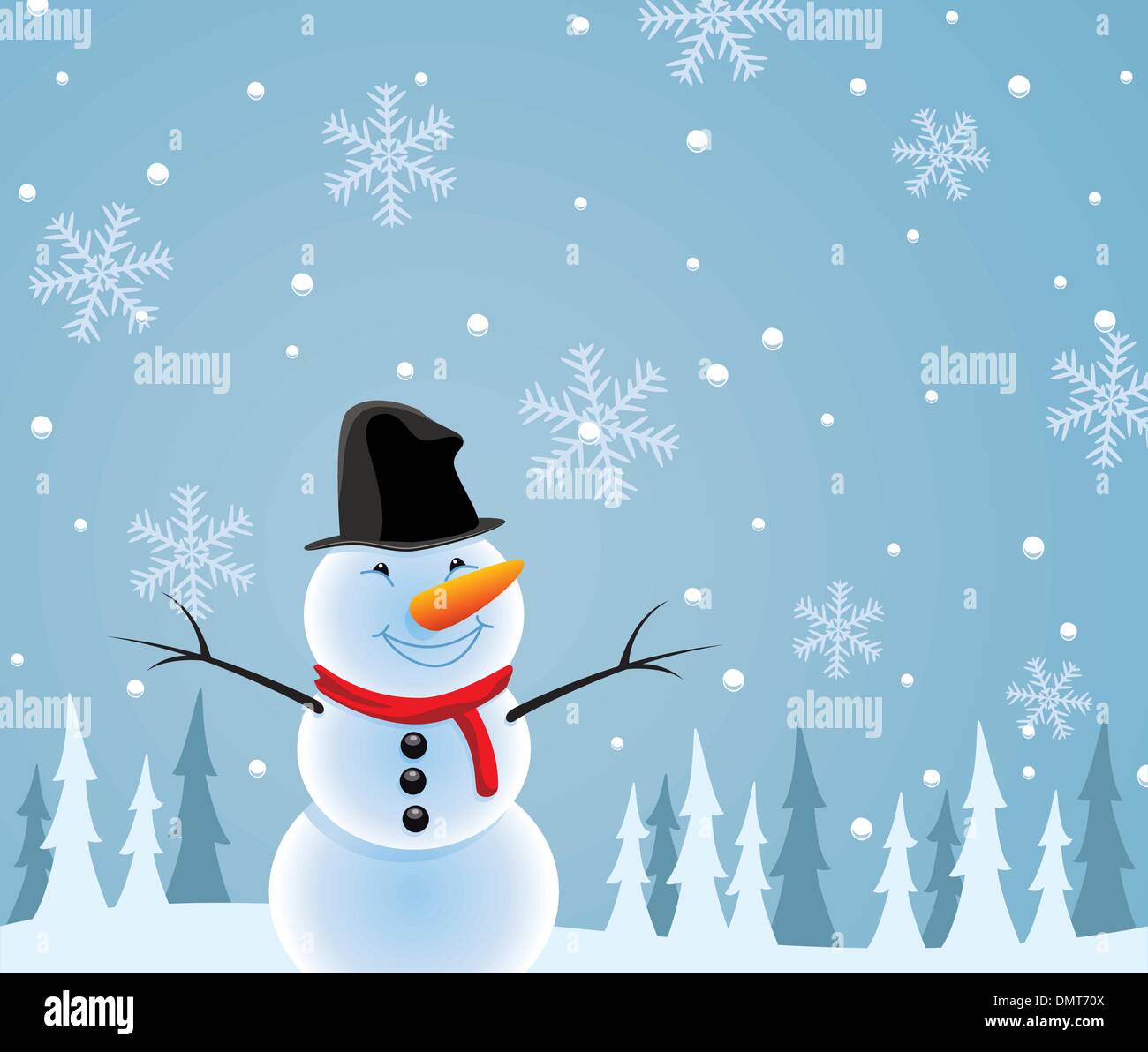 Happy snowman hi-res stock photography and images - Alamy