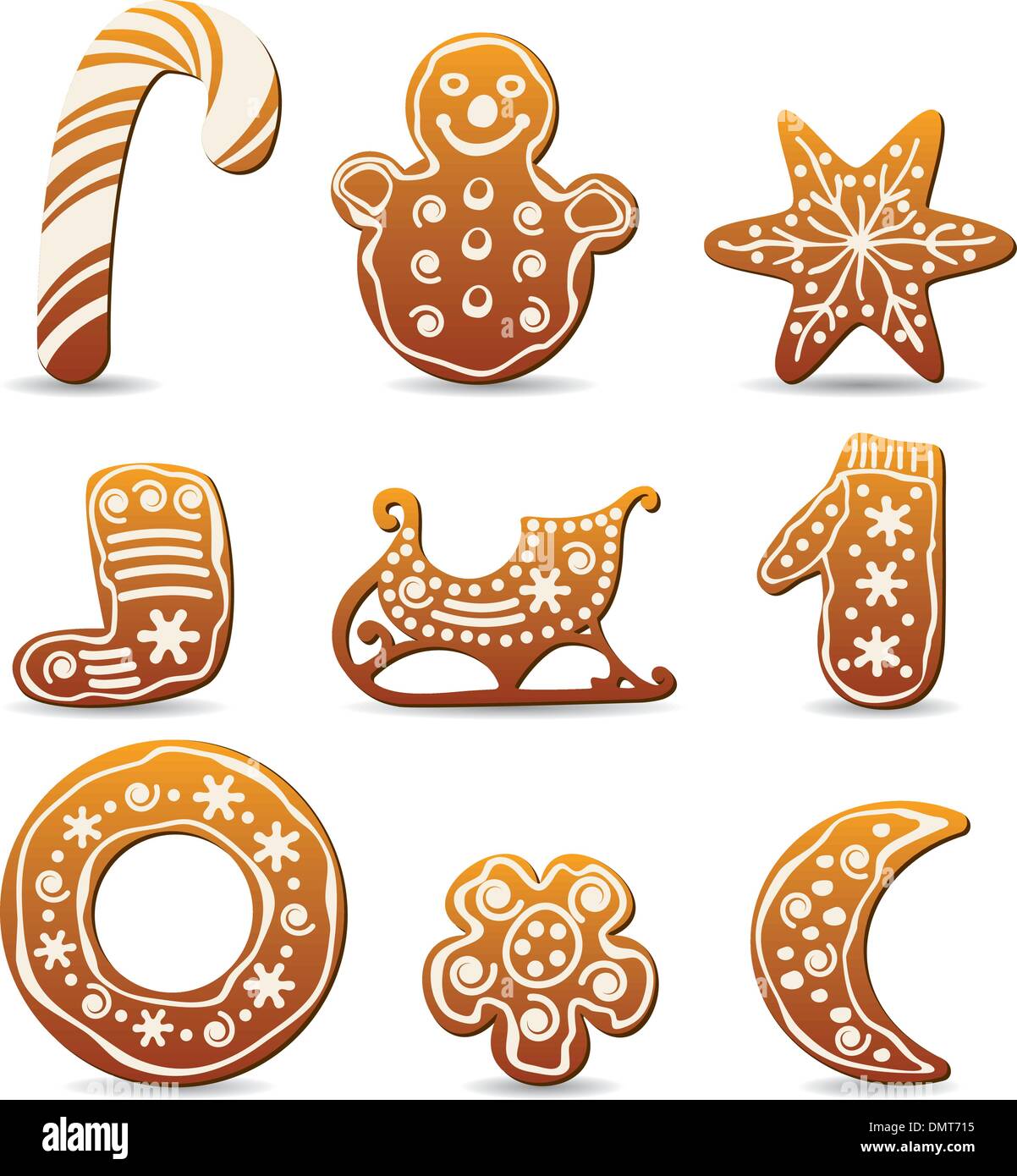Christmas gingerbread cookies cooking holiday Stock Vector Images - Alamy
