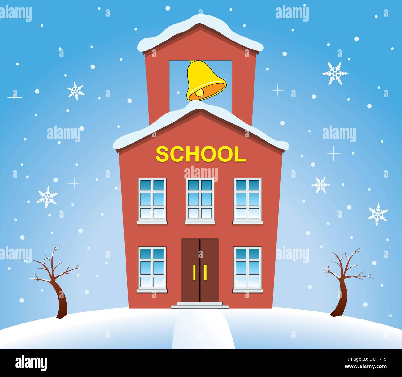 White country winter road Stock Vector Images - Alamy