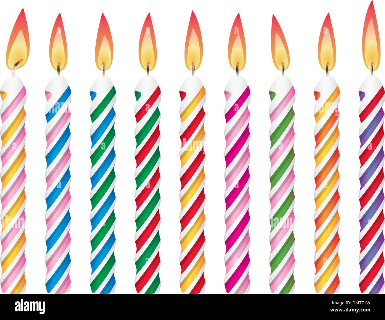 colorful birthday candles Stock Vector Image & Art - Alamy