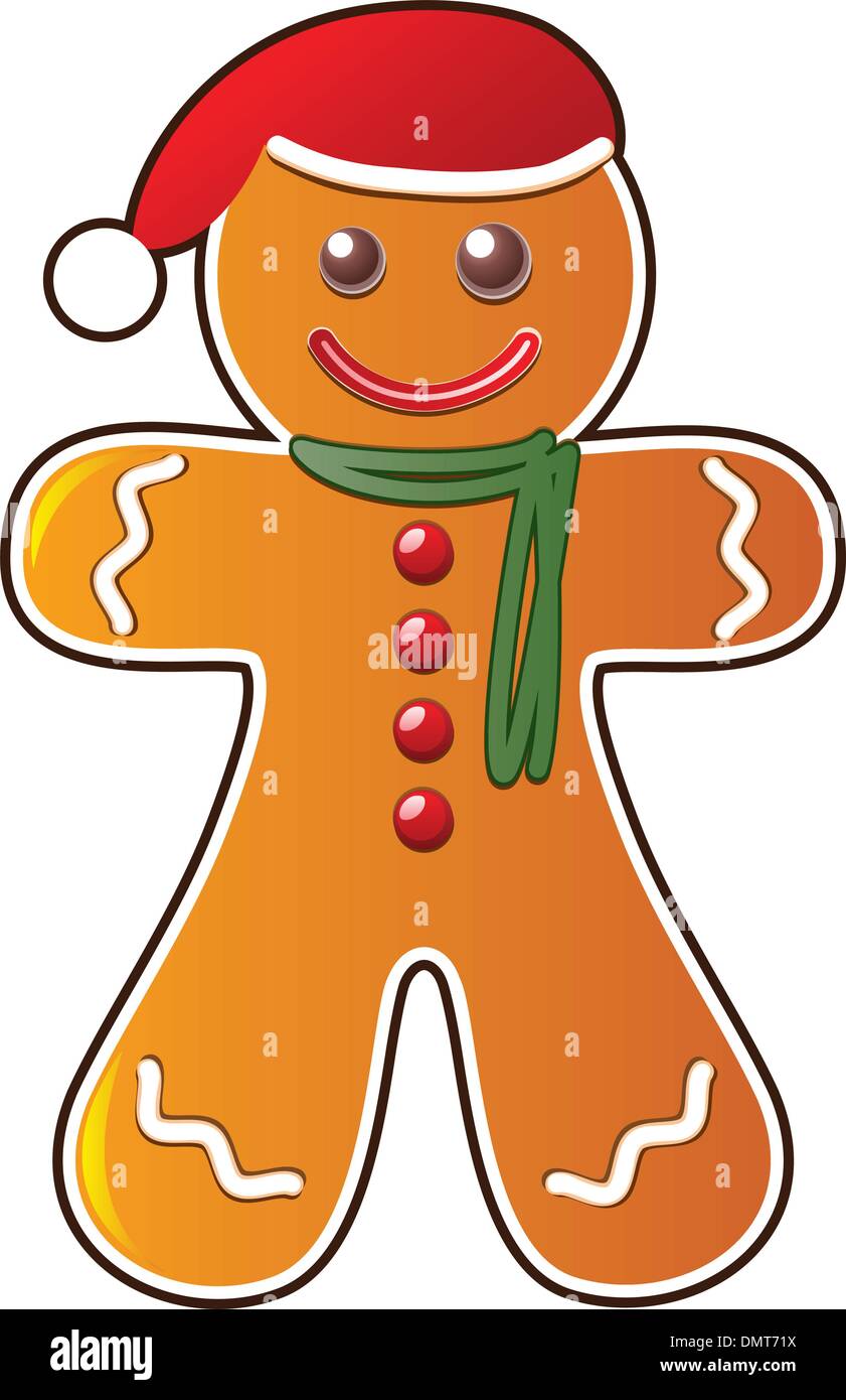 Gingerbread man cartoon funny Stock Vector Images - Alamy