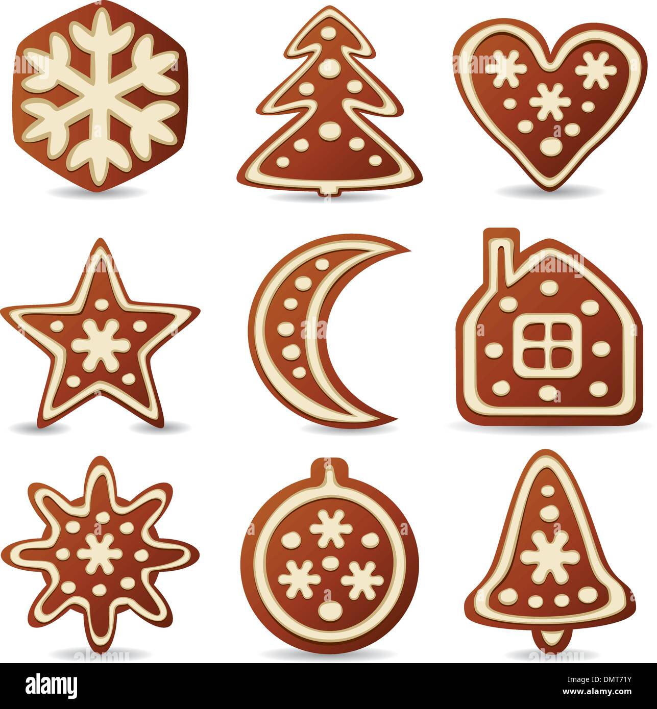 Christmas gingerbread cookies sweet winter Stock Vector Images - Alamy