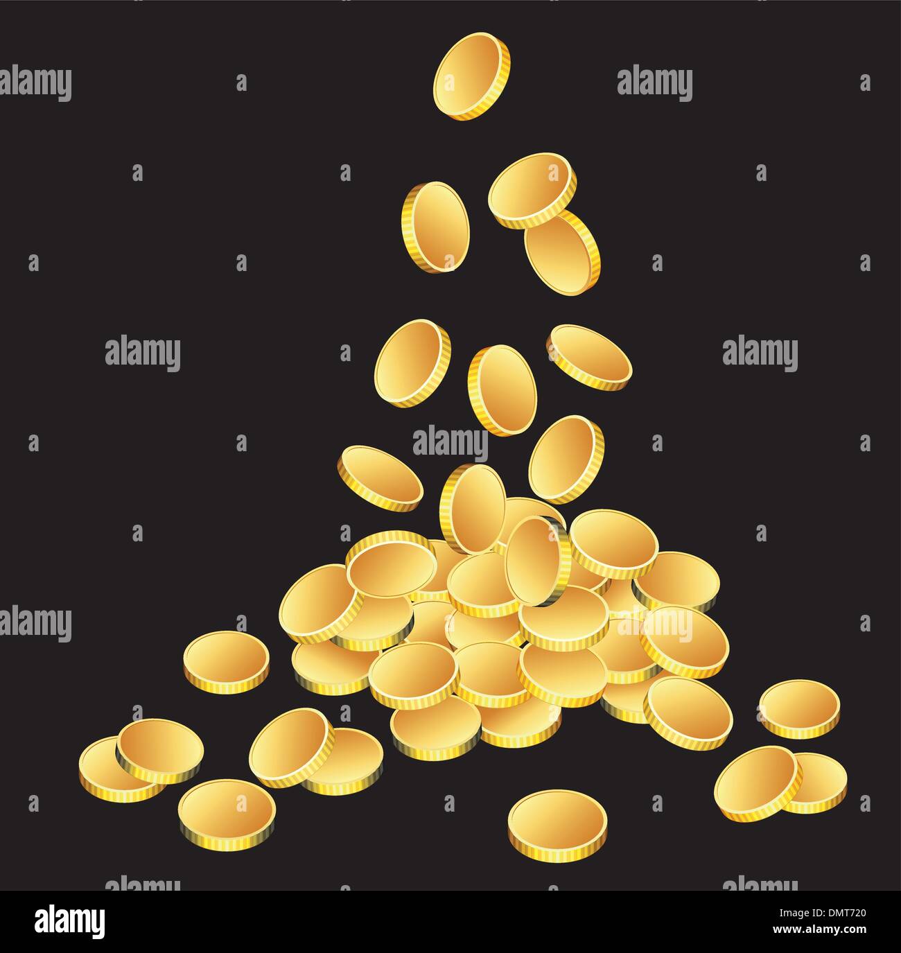 Golden coins Stock Vector Images - Alamy