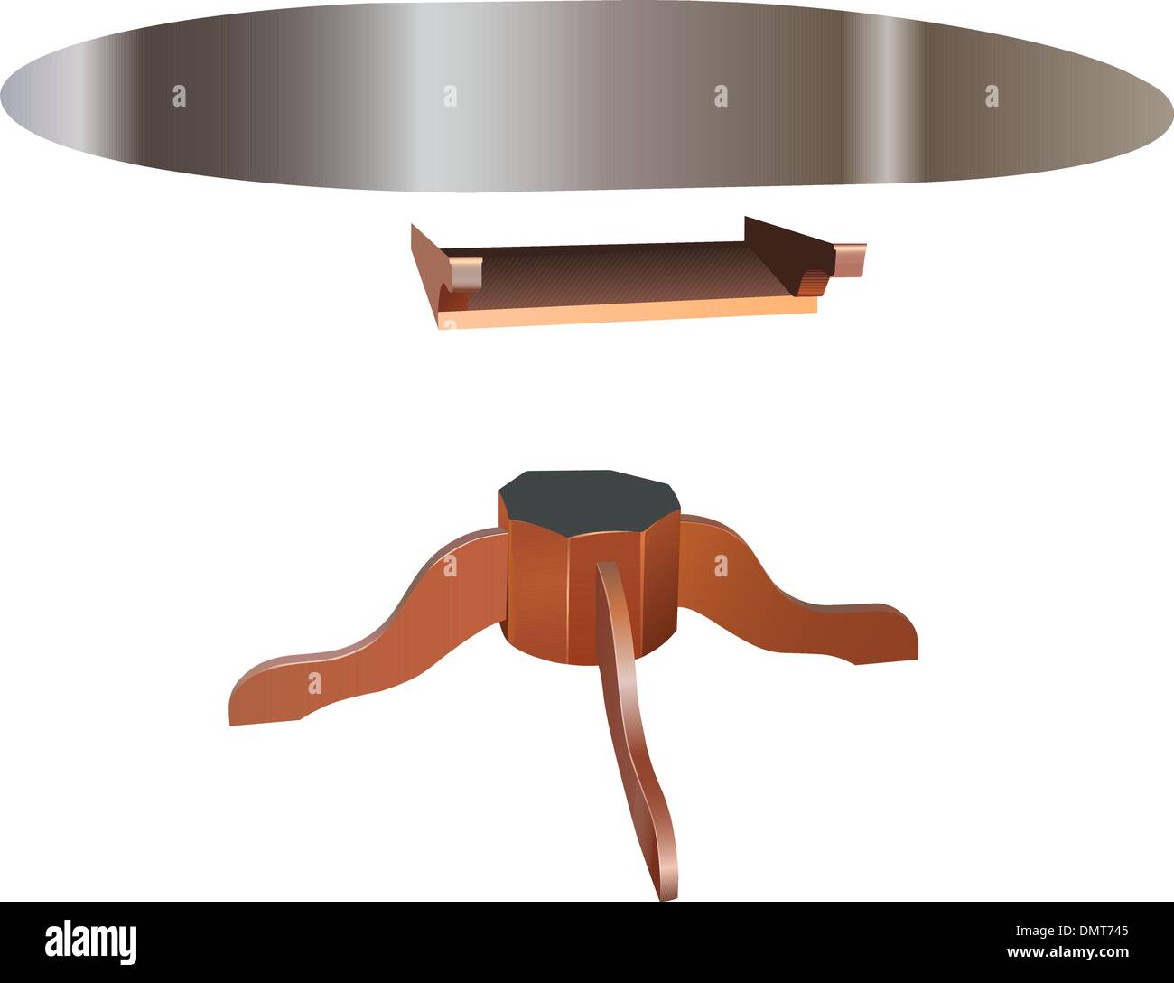 Oval coffee table Stock Vector Images - Alamy