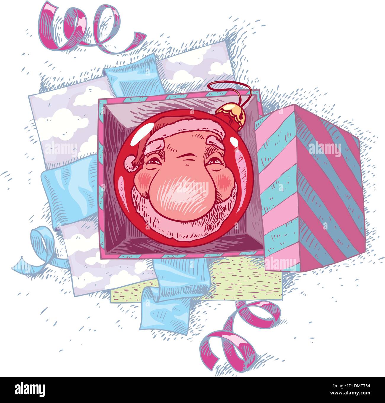 Santa claus wrapping paper Stock Vector Images - Alamy