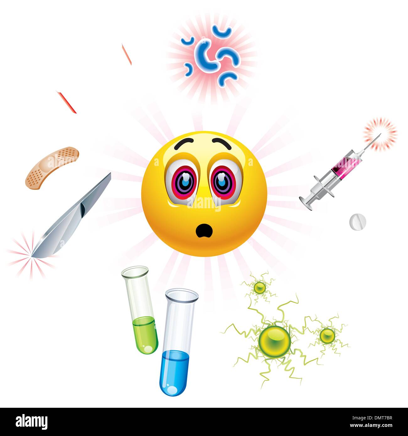 Scared bacteria cartoon hi-res stock photography and images - Alamy