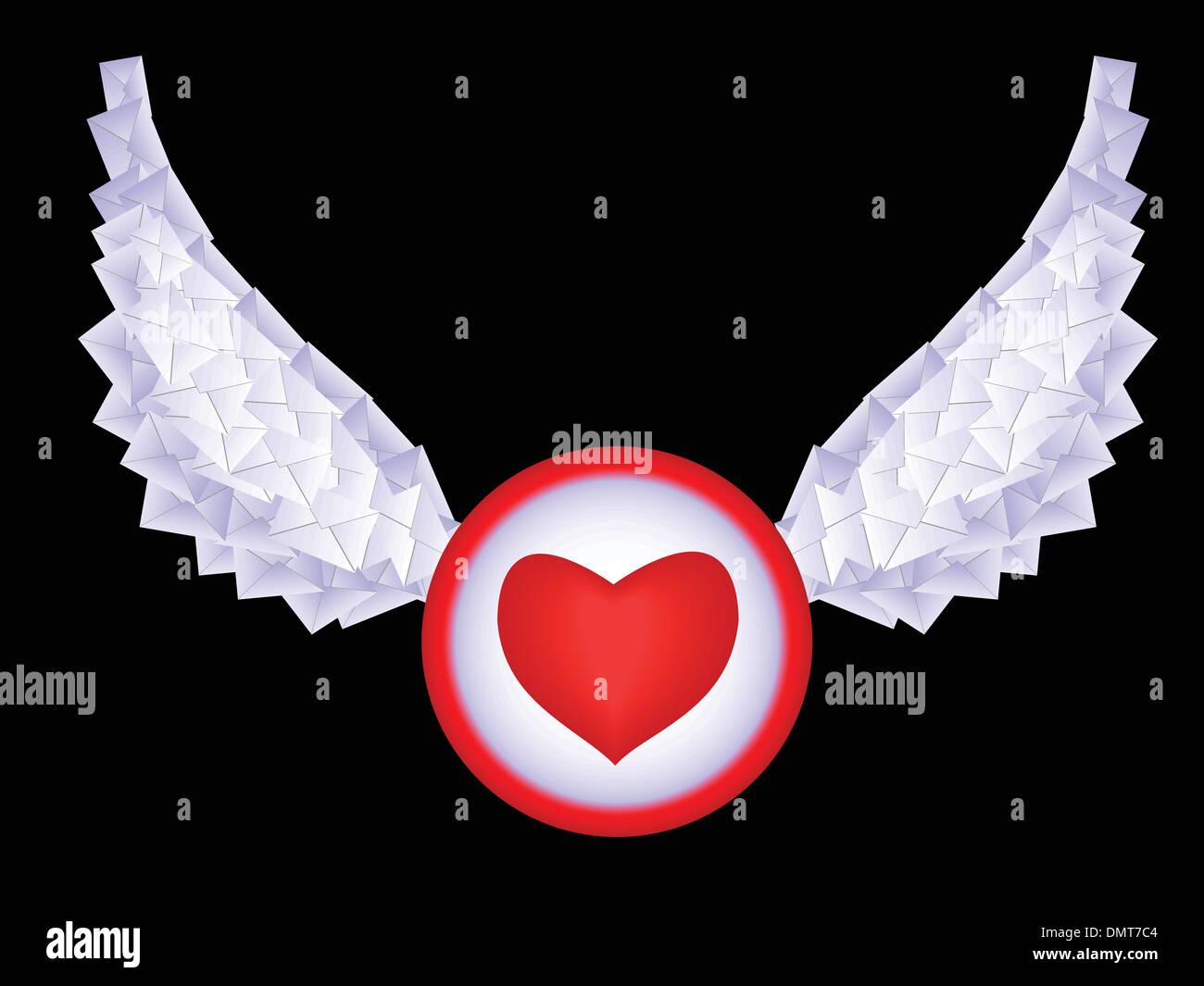 heart with wings Stock Vector Image & Art - Alamy
