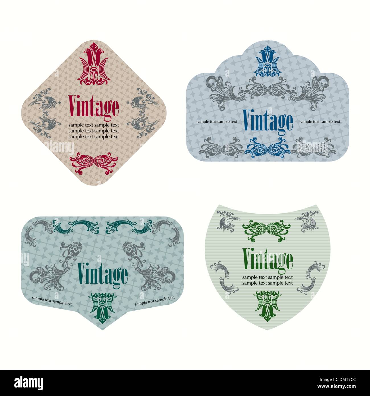 Vintage Wine Labels Set Stock Vector Image & Art - Alamy
