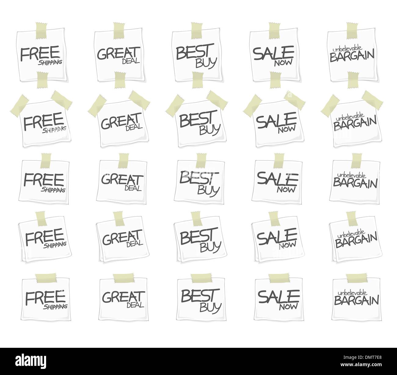 Sticky retail notes with custom sale text Stock Vector Image & Art - Alamy