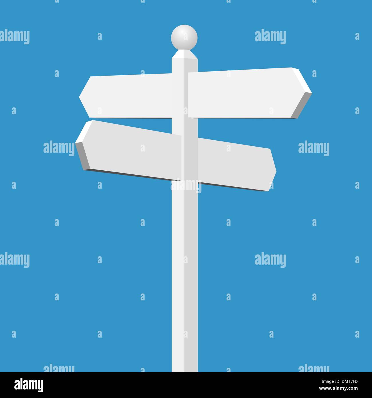 Empty Sign Post Stock Vector Images Alamy