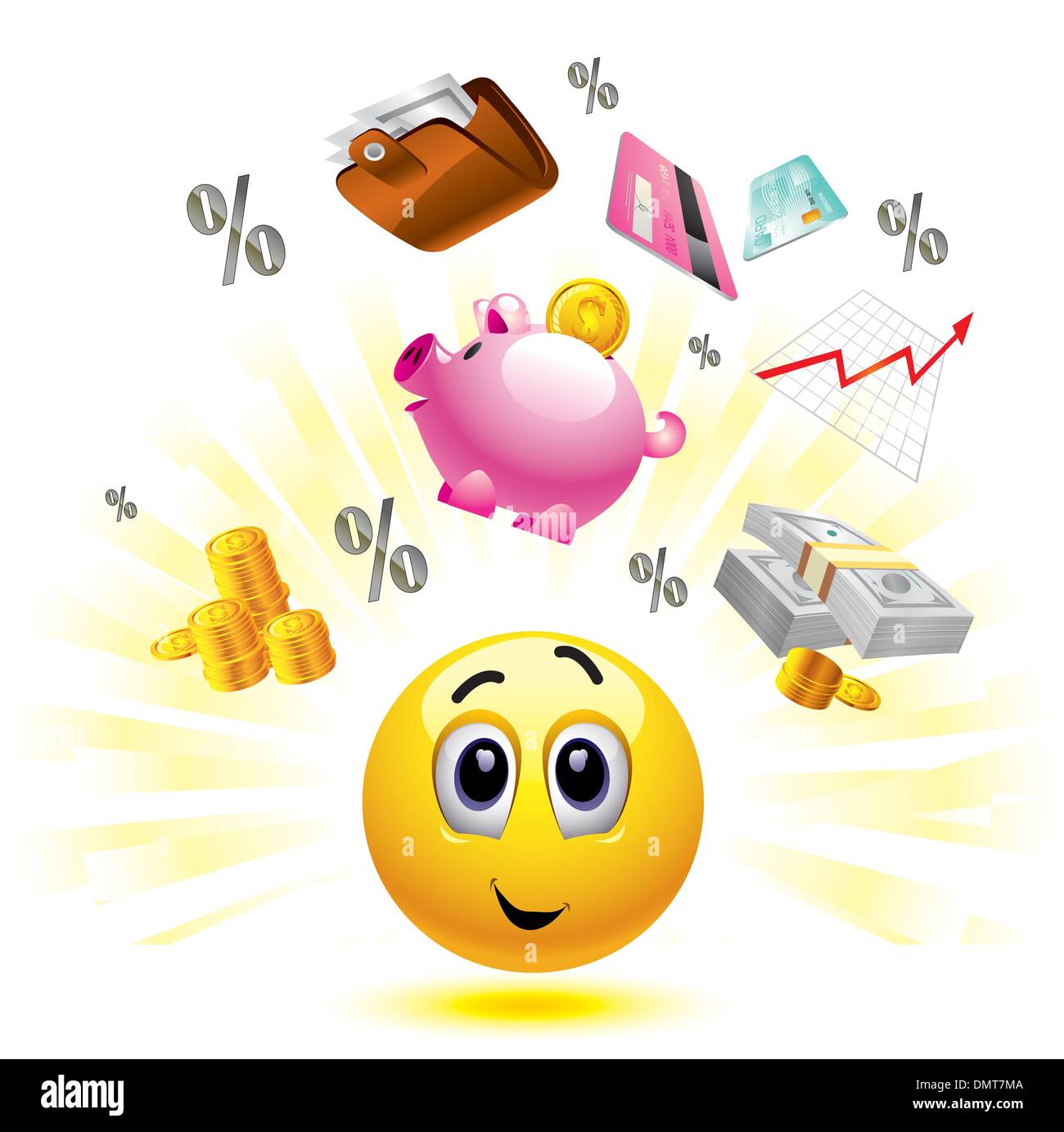 Smiley face money hi-res stock photography and images - Alamy