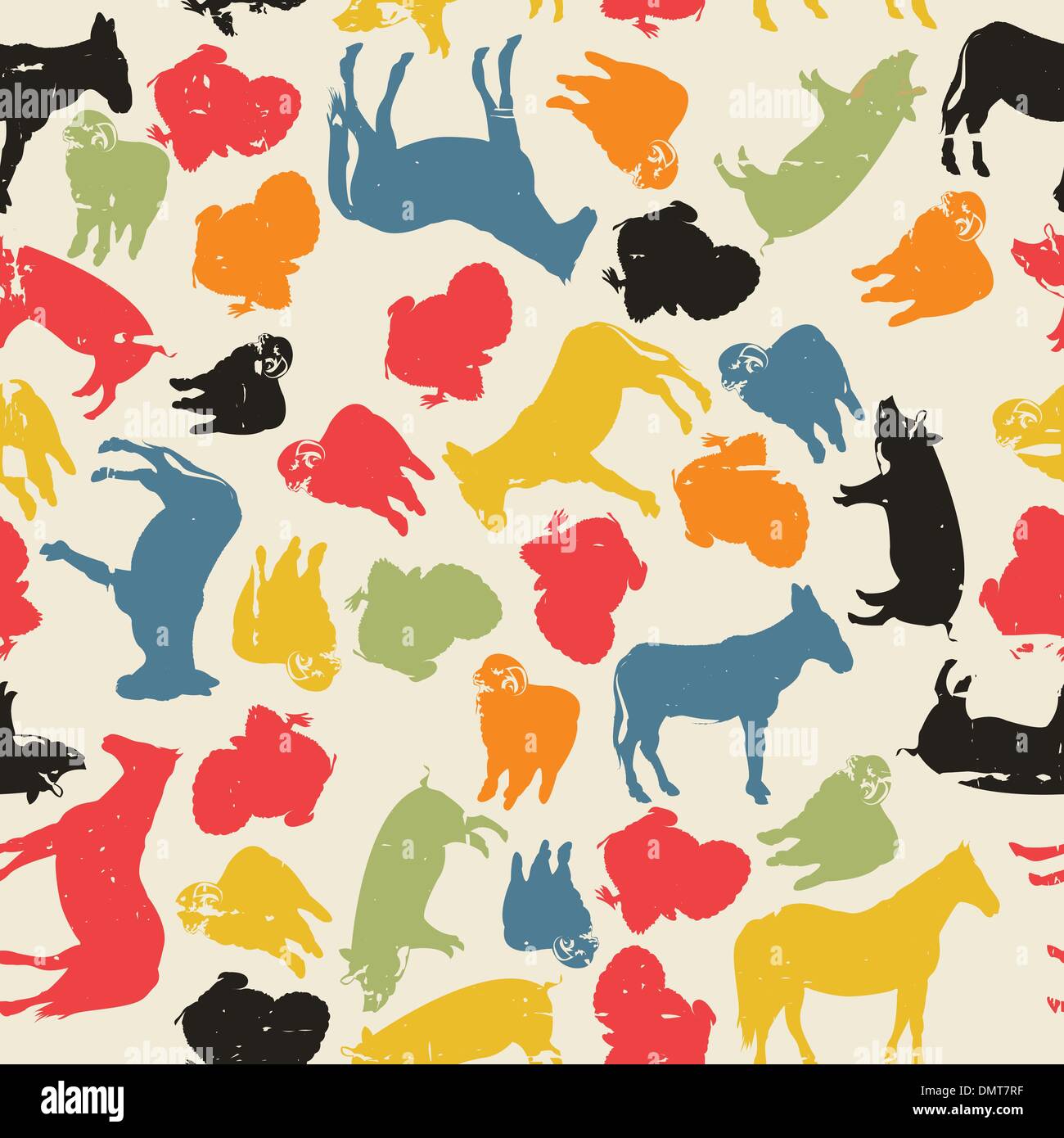Farm animals seamless pattern Stock Vector Image & Art - Alamy