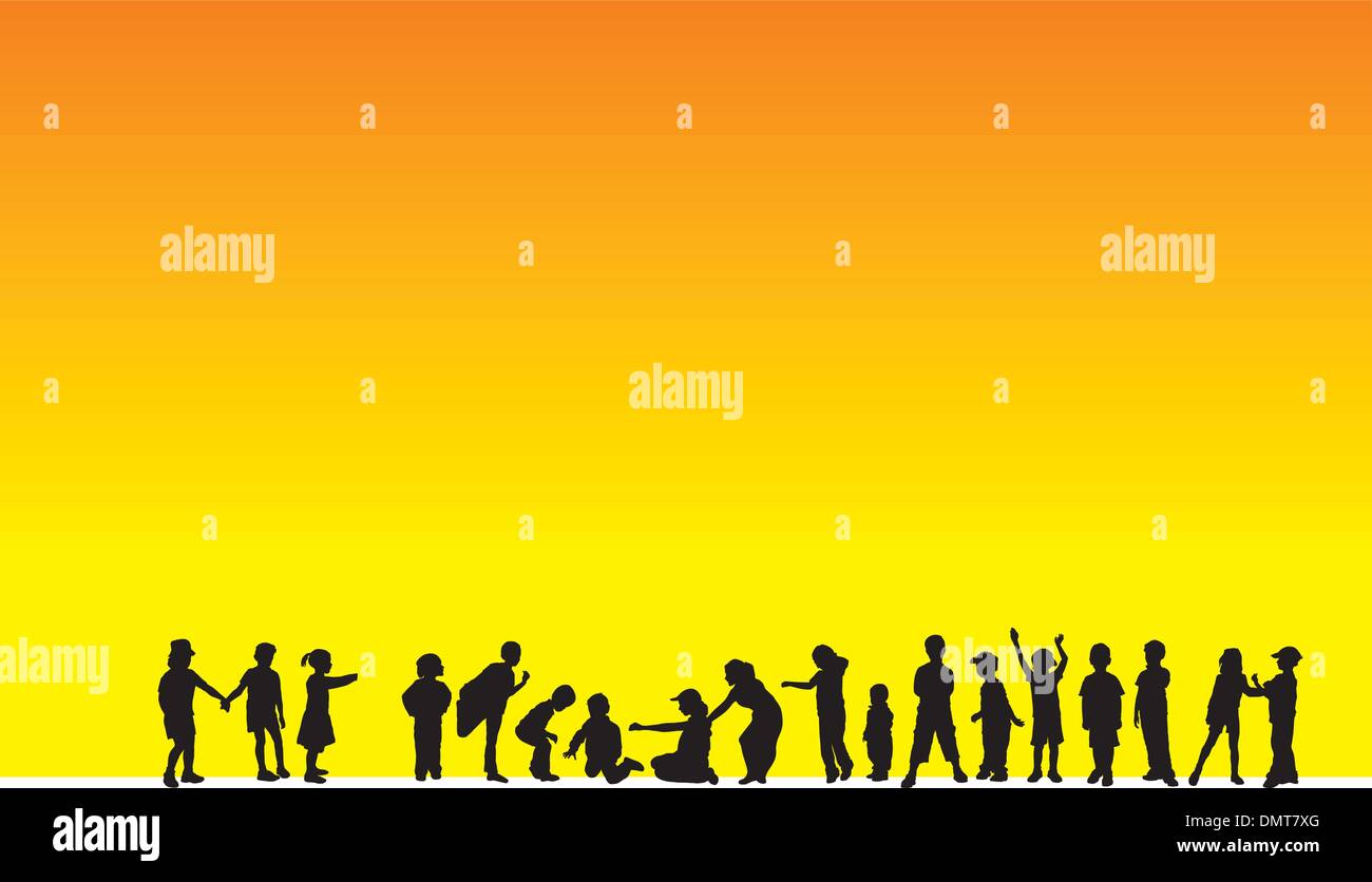 People in row vector vectors Stock Vector Images - Alamy
