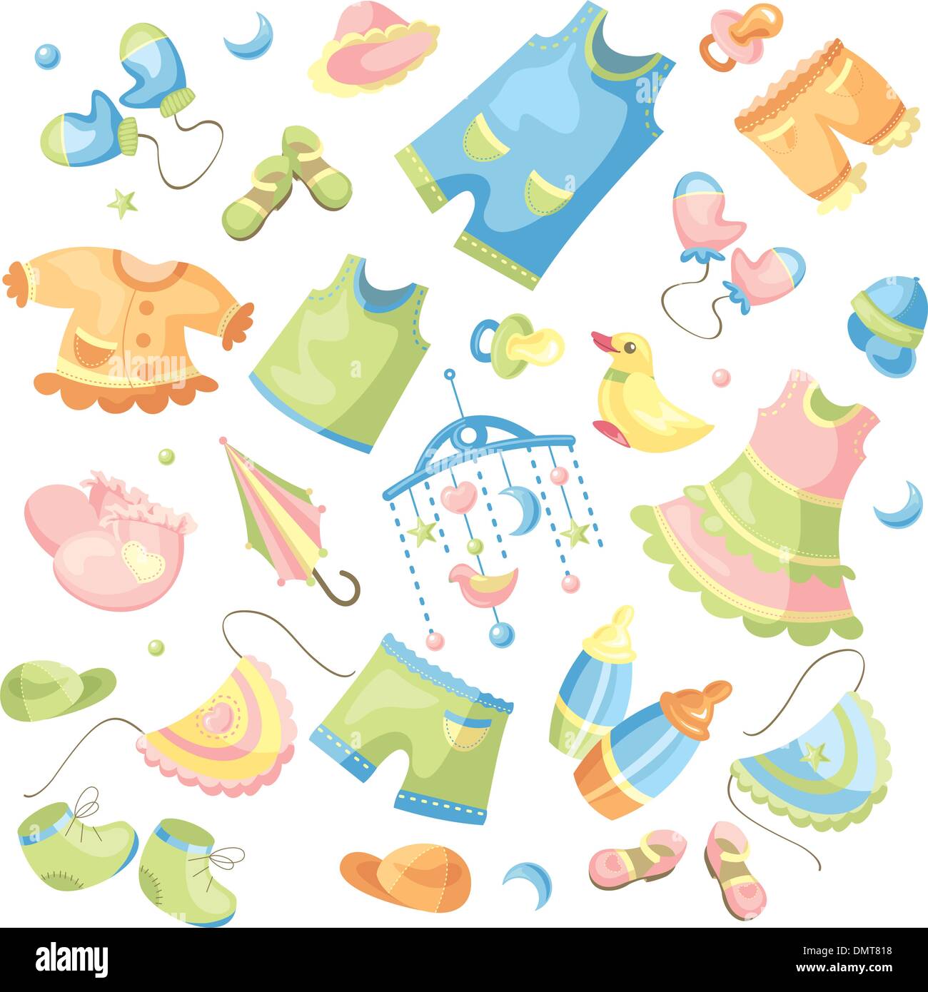 set of baby clothing Stock Vector Image & Art - Alamy