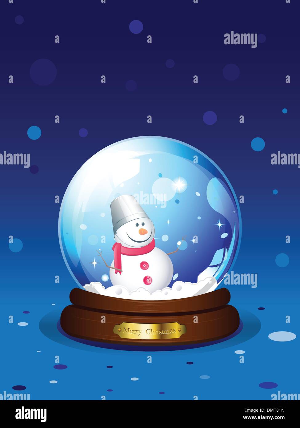 Snowglobe with snowman Stock Vector Image & Art - Alamy