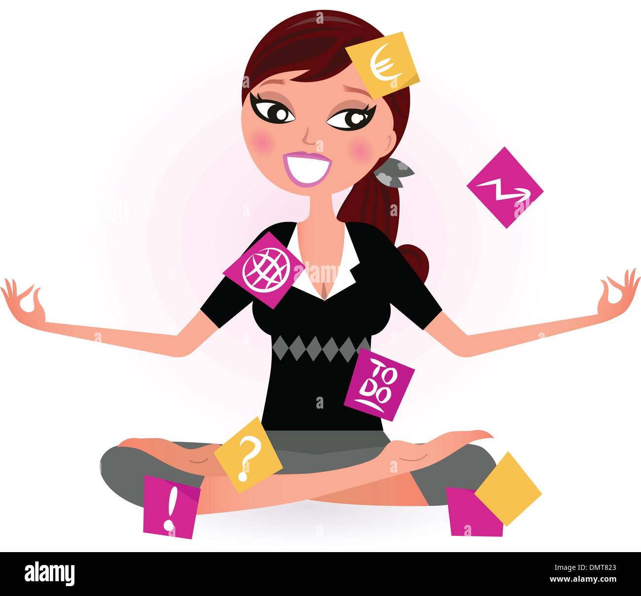 Multi Tasking And Woman Stock Vector Images - Alamy