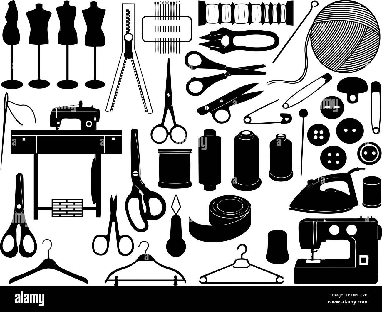 Tailoring vector vectors hi-res stock photography and images - Alamy