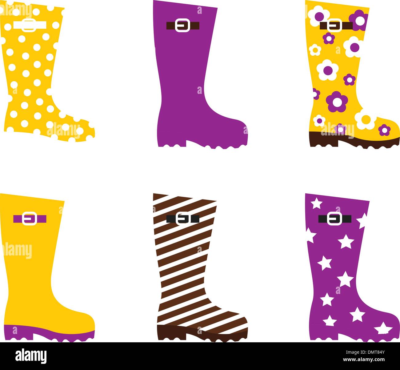 Rubber boots work on Stock Vector Images - Alamy