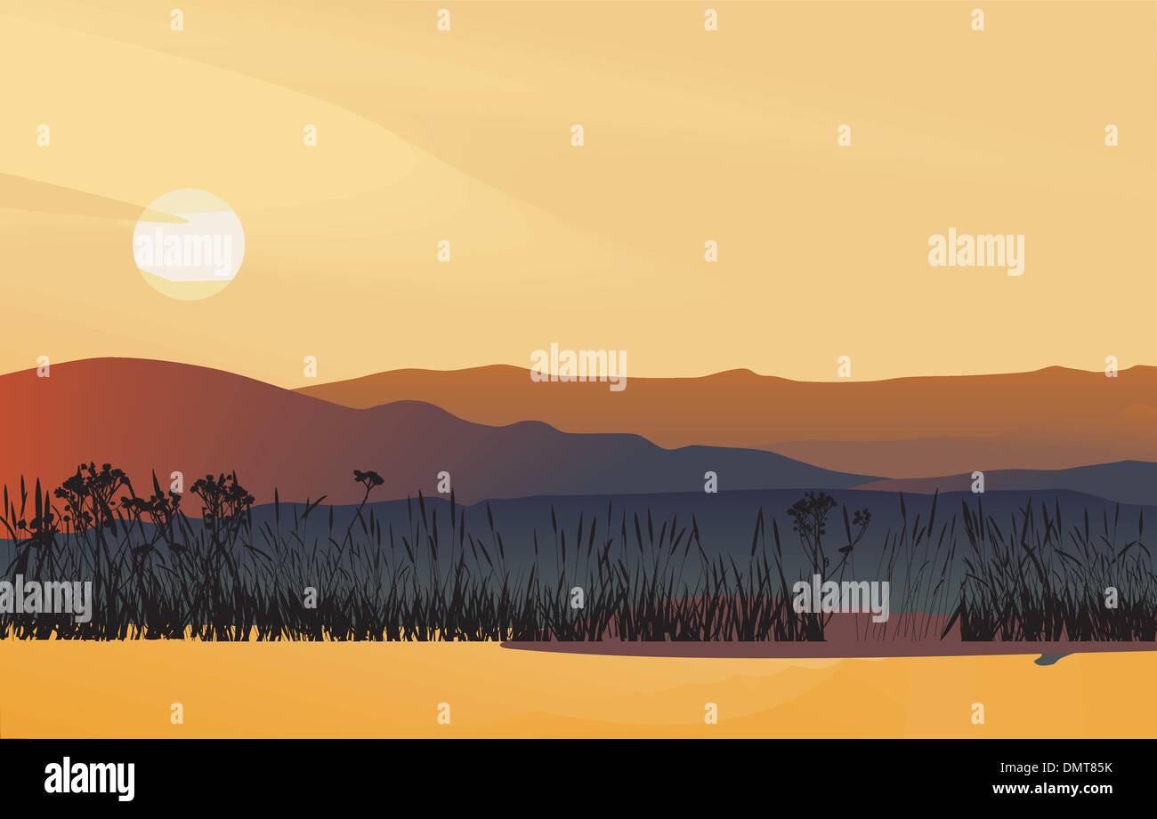 Landscape, vector illustration Stock Vector Image & Art - Alamy